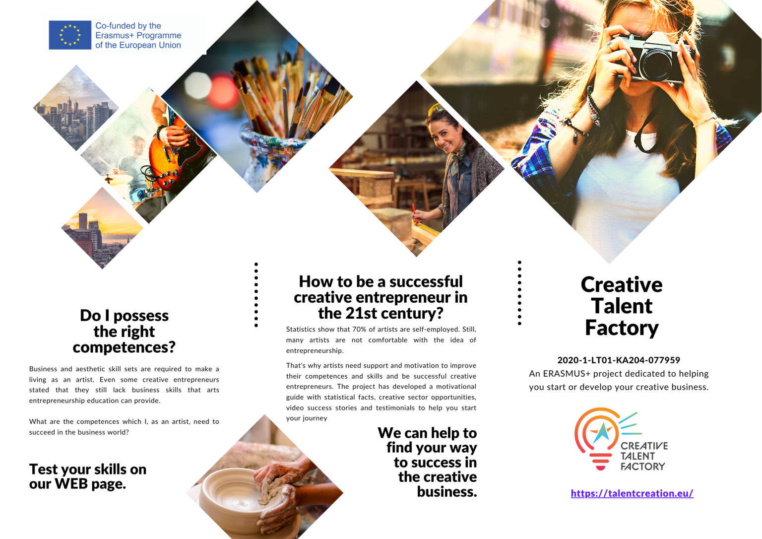 The Creative Talent Factory leaflet is out – Creative Talent Factory
